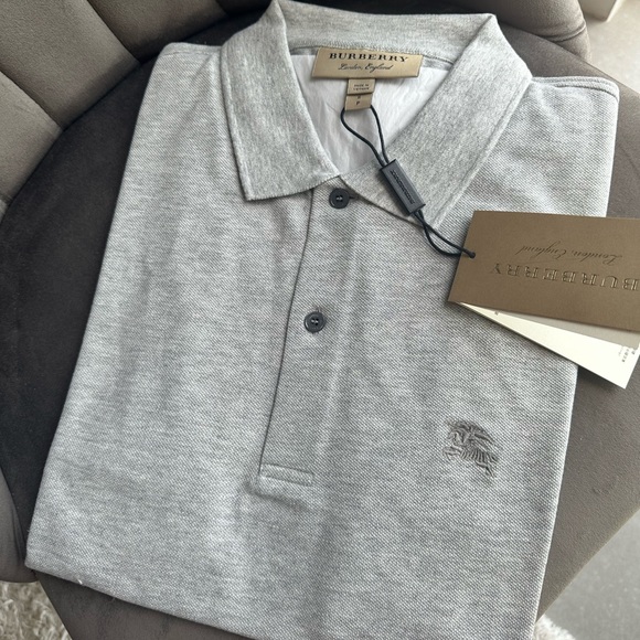 Burberry | Tops | Burberry Monogram Motif Cotton Polo Shirt | Poshmark